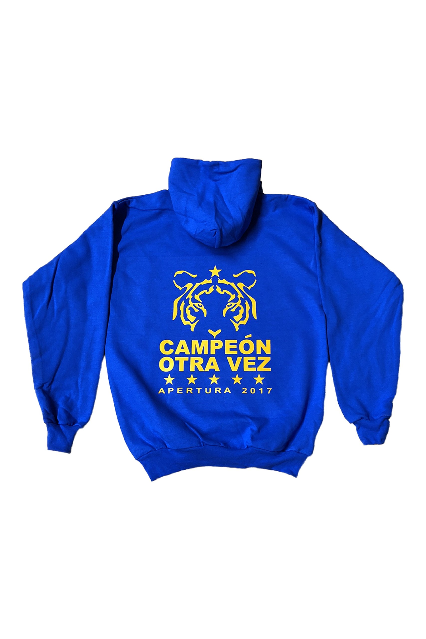 Tigres UANL 2017 Campeon Otra Vez Apertura Champions Hoodie Sweater (2XL, Blue)