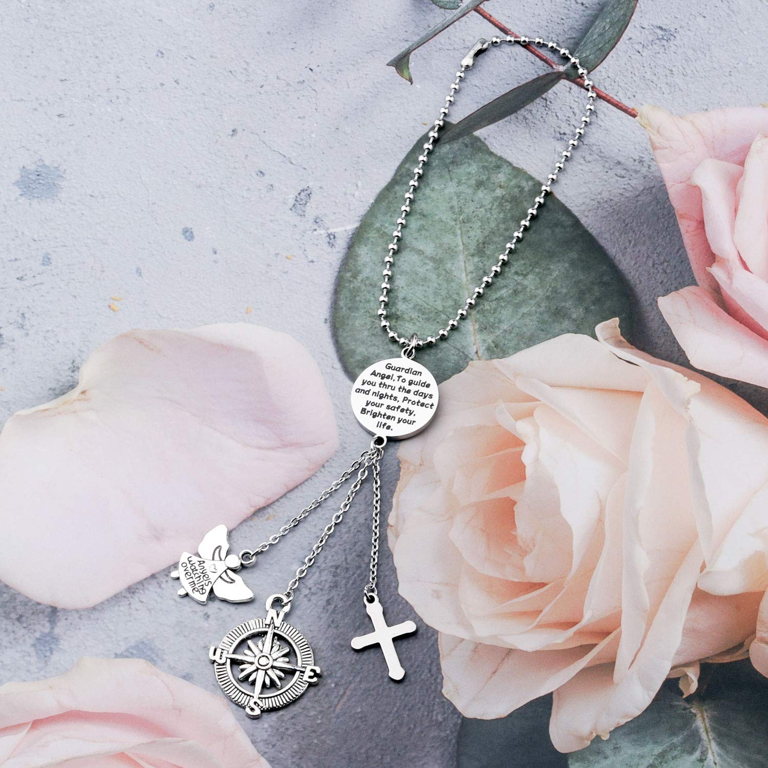 WSNANG Driver Gift Guardian Angel Protect Your Safety Drive Safe Gift (Guardian Angel Charm)