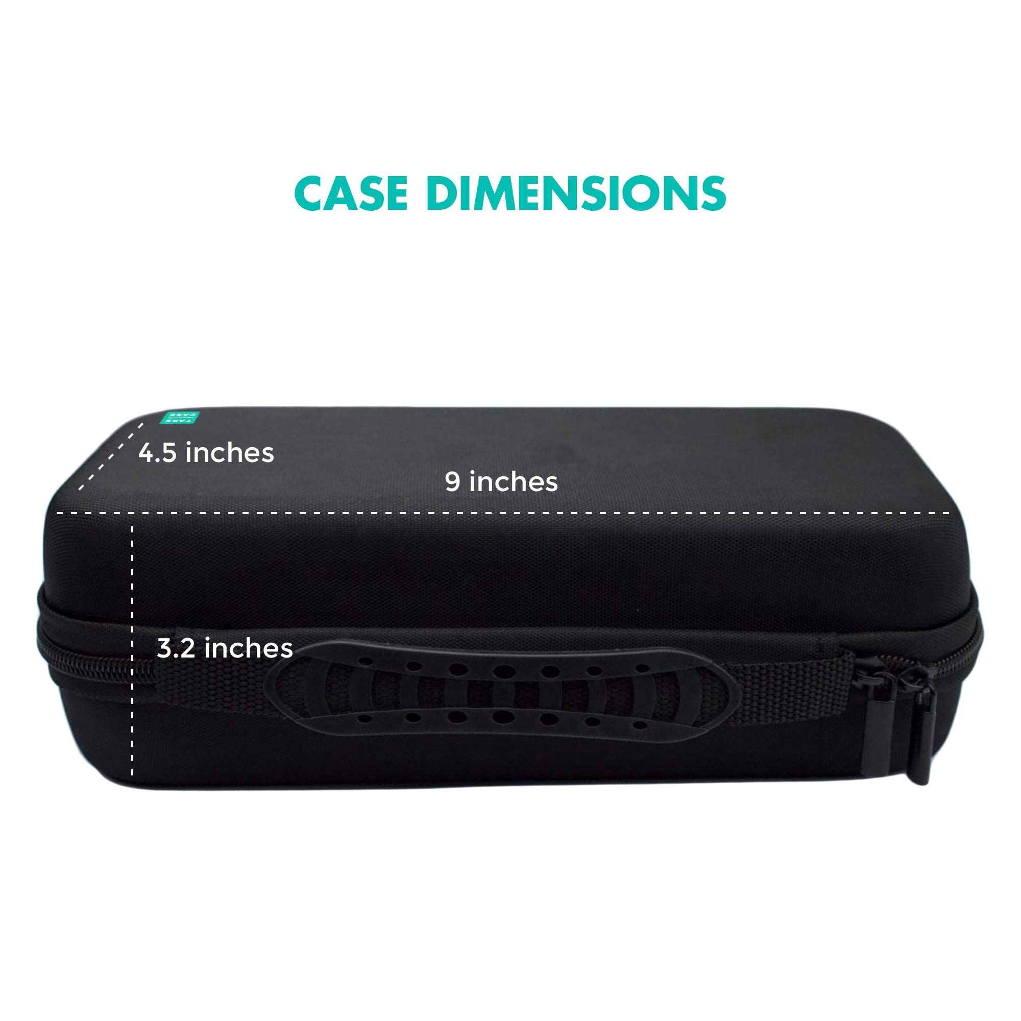 TakeCase Carrying Case Compatible with Nintendo Switch Lite - Includes Pouch That Fits Adapter/Charger, Accessories, and 16 Games Storage - Perfect for Travel - Blue/Turquoise