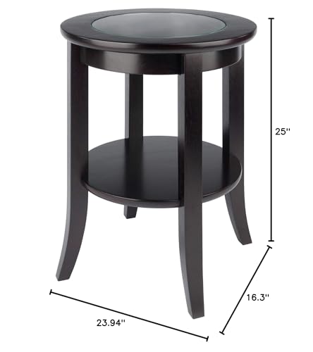 Winsome Genoa Occasional Table, Dark Espresso & Wood Genoa Occasional Table, Espresso