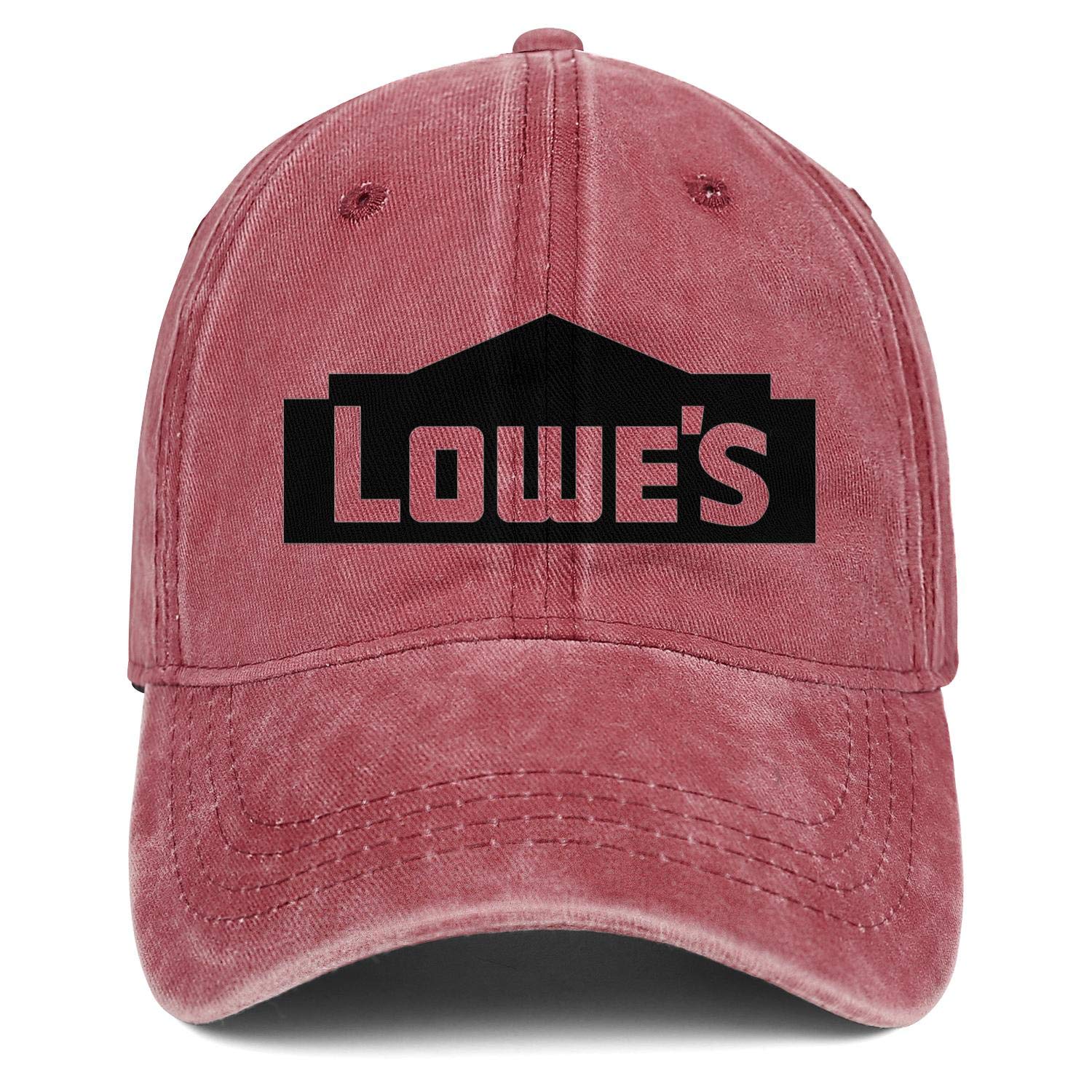 Unisex Men's Denim Baseball Hats Hip Hop Adjustable Mesh Dad Lowe's-Home-Improvement-Black-Logo-Flat Caps