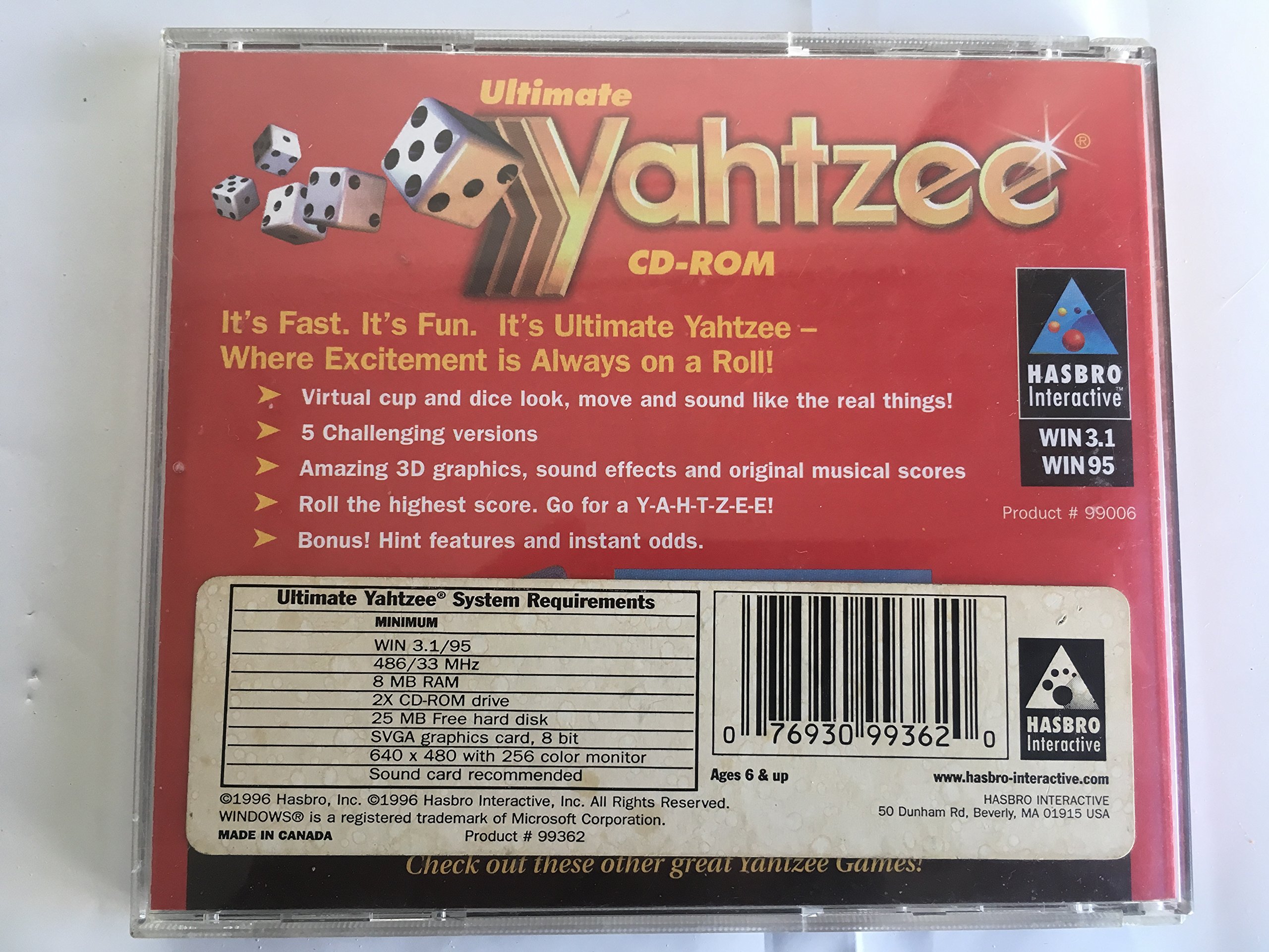 Ultimate Yahtzee (Jewel Case) - PC
