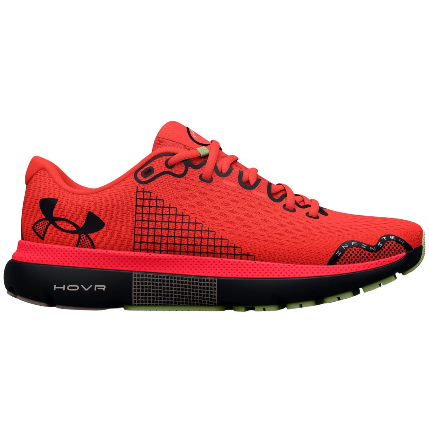 Under Armour Men's HOVR Infinite 4 Running Shoe, (601) Bolt Red/Black/Black, 10