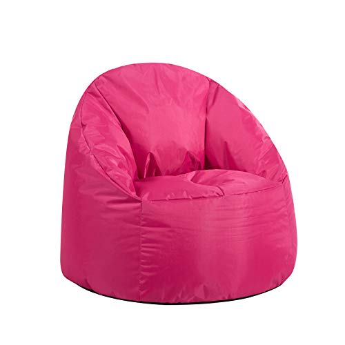 Urban Lifestyle Structured Canvas Round Back Bean Bag Chair, Pink (NK658240)