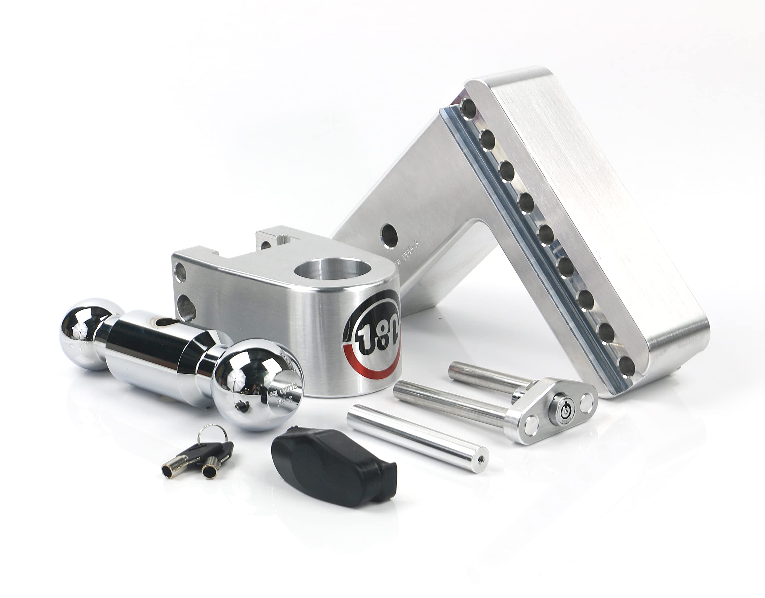 Weigh Safe Adjustable Trailer Hitch Ball Mount - 6" Adjustable Drop Hitch for 3" Receiver - Premium Heavy Duty Aluminum Trailer Tow Hitch w/ Chrome Plated Tow Balls (2" & 2 5/16") - 21,000 GTW