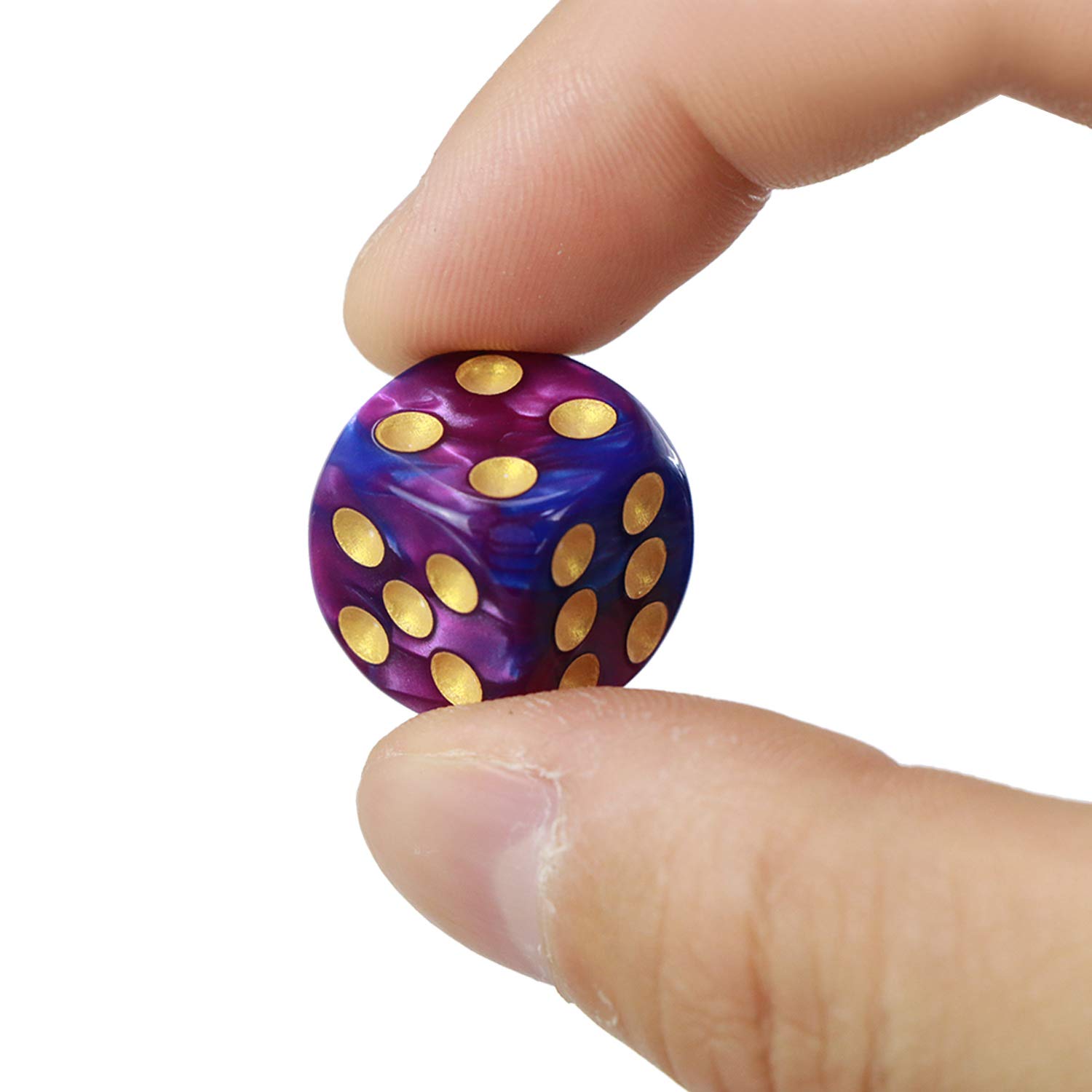 YOUSHARES 50 Pack D6 Game Dice Set with Pouch - 16mm Two Color 6 Sided Dice, Perfect Table Games Dice for Tenzi, Yahtzee, DND MTG RPG War Games