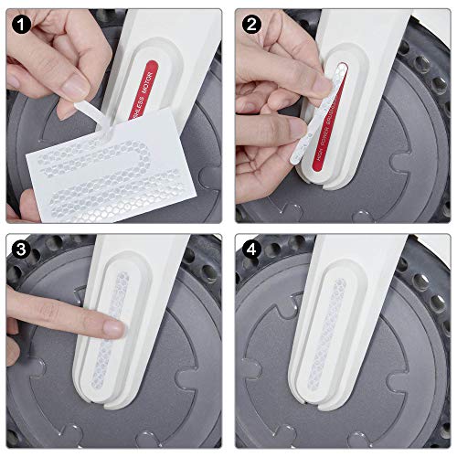 TOMALL Reflective Strip Sticker Front & Rear Wheel Rubber Sticker White Compatible for Xiaomi Mijia M365 Sticker Scooter Replacement Parts Accessories