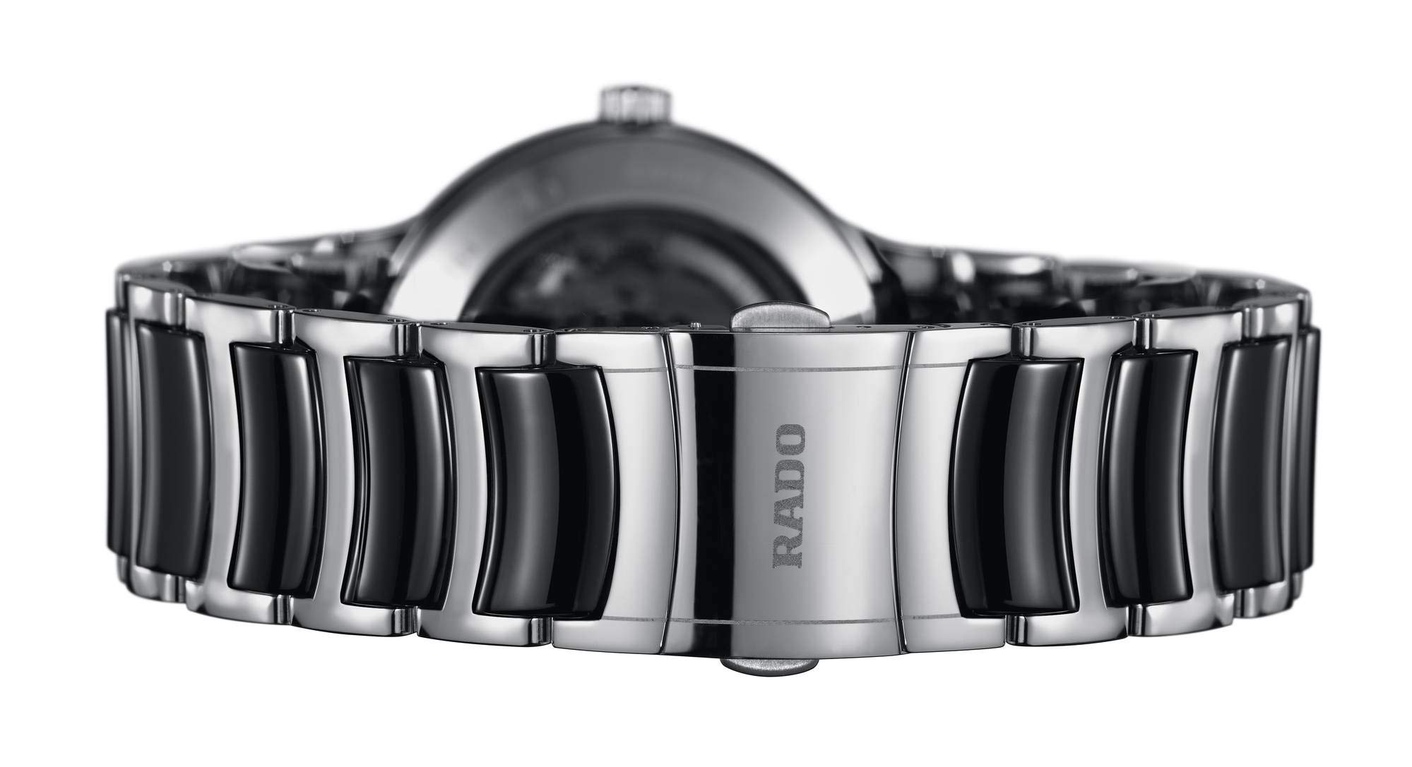 Rado Men's Centrix Open Heart Swiss Automatic Watch, Black/Stainless (R30178152)