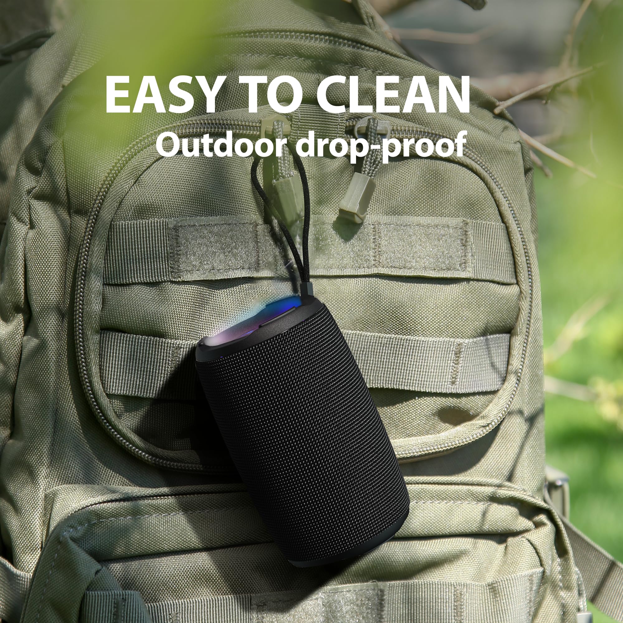 ZEALOT Bluetooth Speaker, IPX7 Waterproof Wireless Speaker with 20W Loud Stereo Sound, Outdoor Portable Speakers with Bluetooth 5.2, 40H Playtime, RGB Light, Dual Pairing for Home, Party(Update)