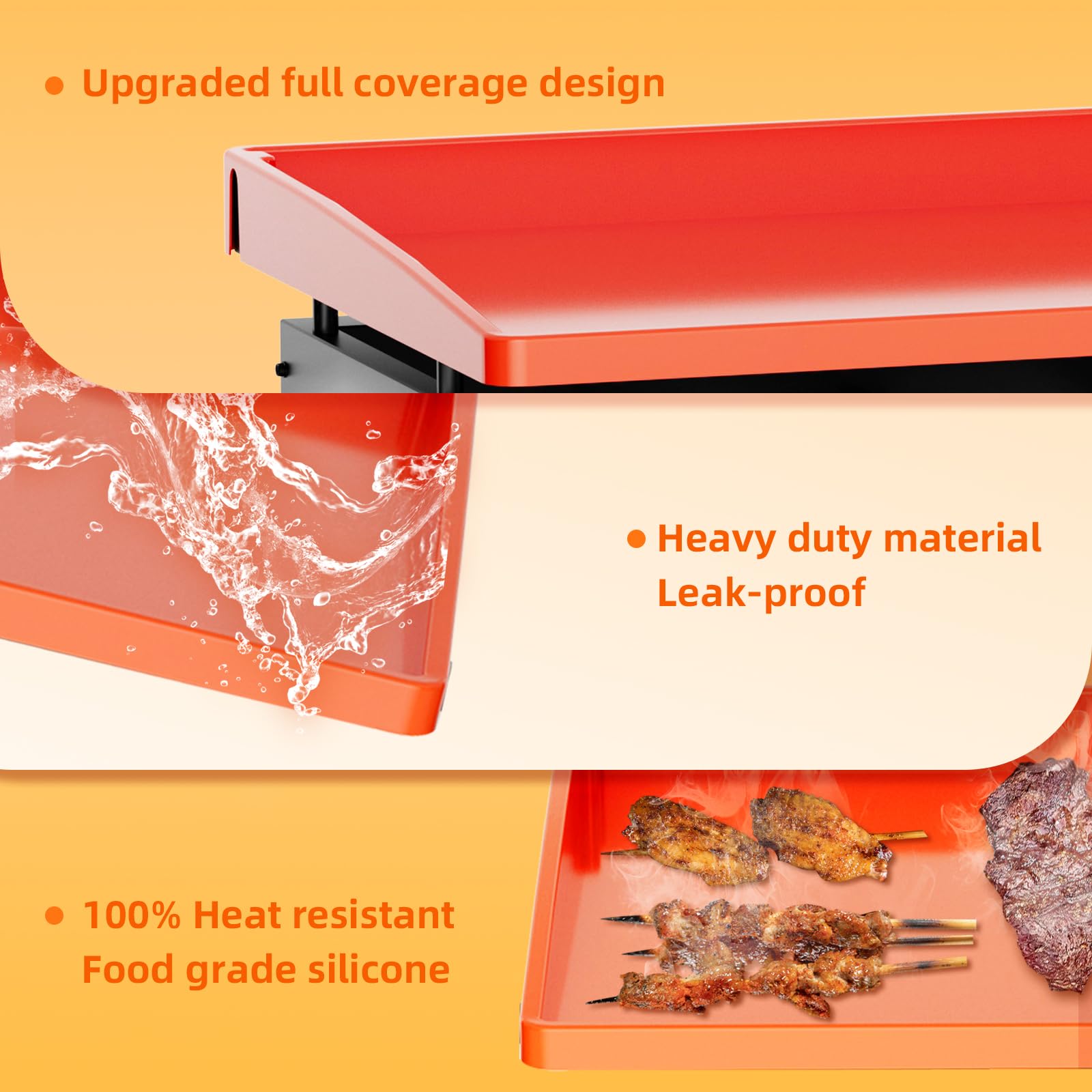 Silicone Griddle Mat for Blackstone 36 inch Tabletop Griddle, Upgraded Full Edge Coverage Griddle Cover, 100% Food Grade Silicone Griddle Cover, Outdoor Griddle Accessories for Blackstone