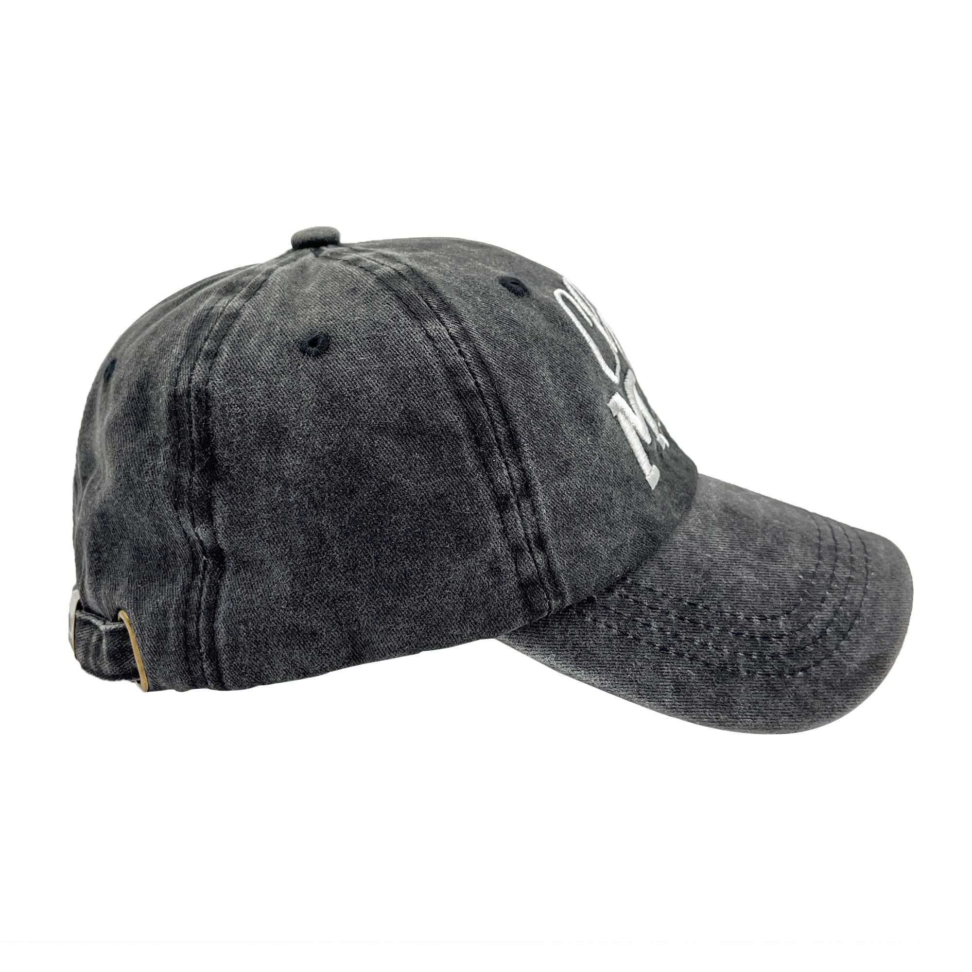 Waldeal Women's Cheer Mom Hat, Washed Adjustable Cheerleader Baseball Cap, Black