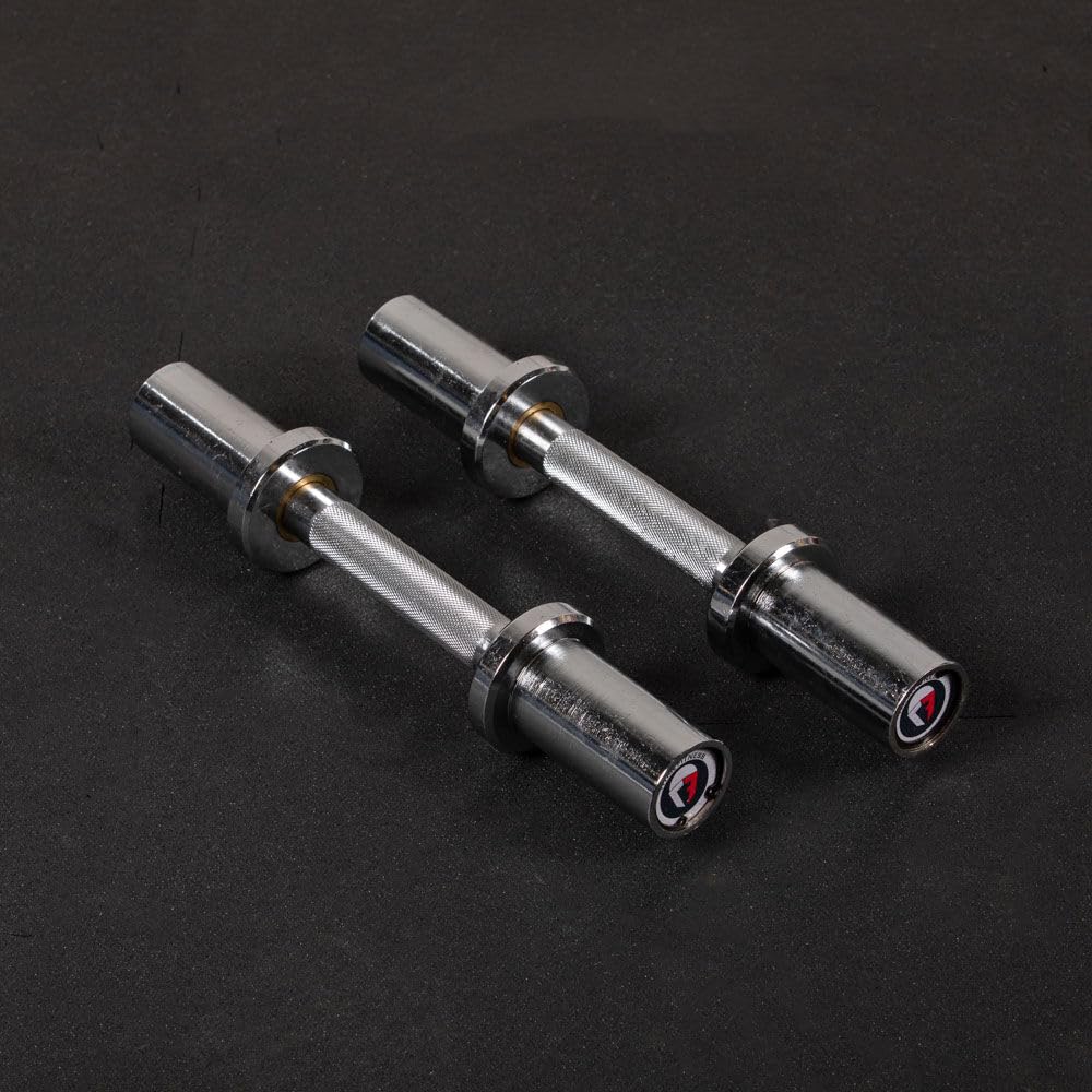 Titan Fitness Single 15in Loadable Olympic Dumbbell Bar, 400 LB Capacity, Knurled Handle for Home Gym Strength Training