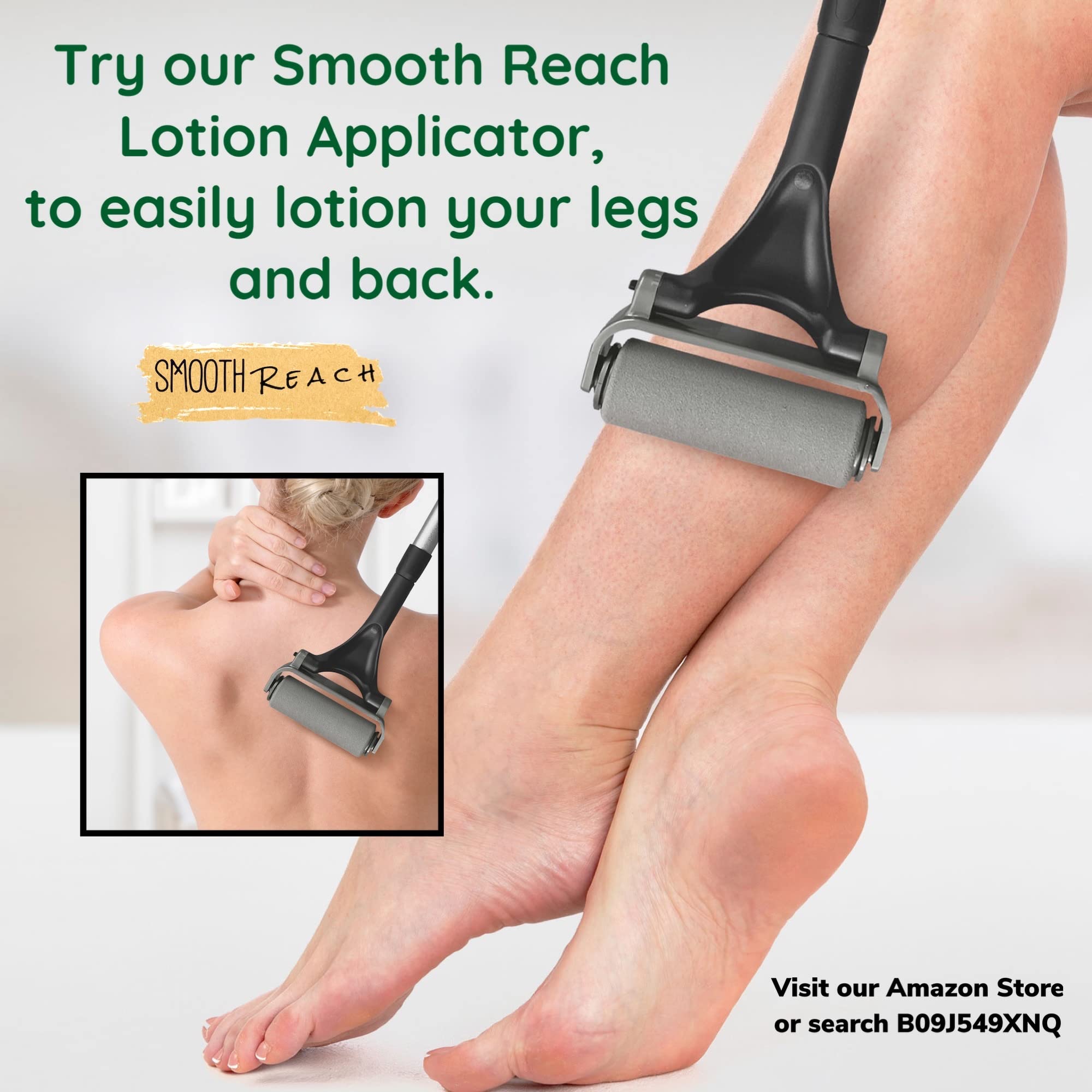Smooth Reach Long Razor Extension Handle - Leg Hair Removal for Women β Razor Extender For Pregnant Women, Limited Mobility Shaving Tool - Back Shavers for Men - Works On All Blade Razors