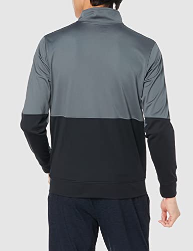 Under Armour Men's Pique Track Jacket, Pitch Gray (012)/White, Medium