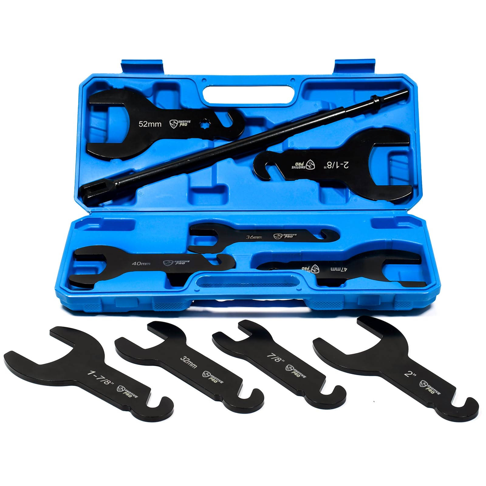 SMOTIVEPRO Pneumatic 8Pcs Fan Clutch Wrench Set - Quickly Removes & Installs Fan Clutch - Auto Repair Spanner Kit