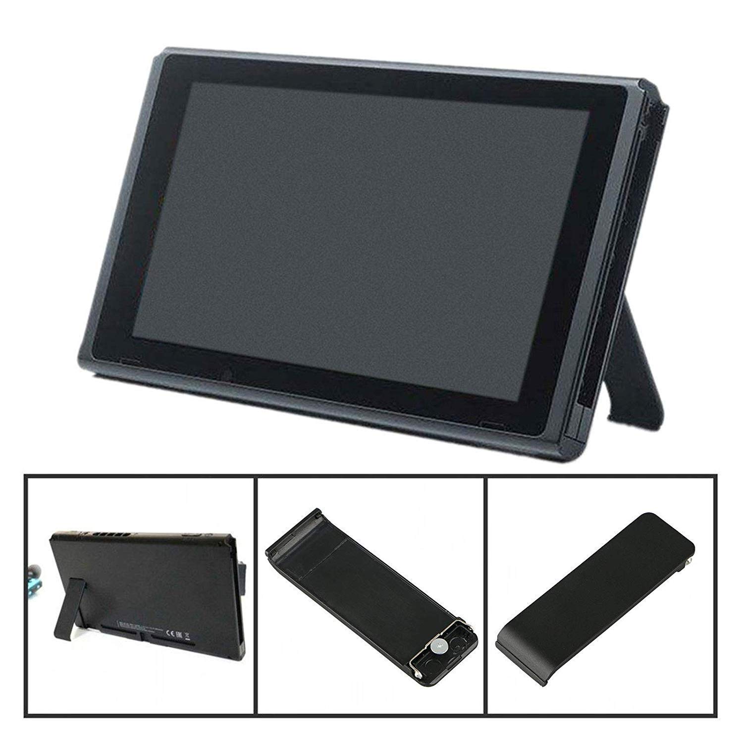 YICHUMY Replacement Back Shell Kickstand Stand Holder Mainframe Back Bracket for Nintendo Switch Console Holder Stand Nintendo Switch Back Kickstand (Black)