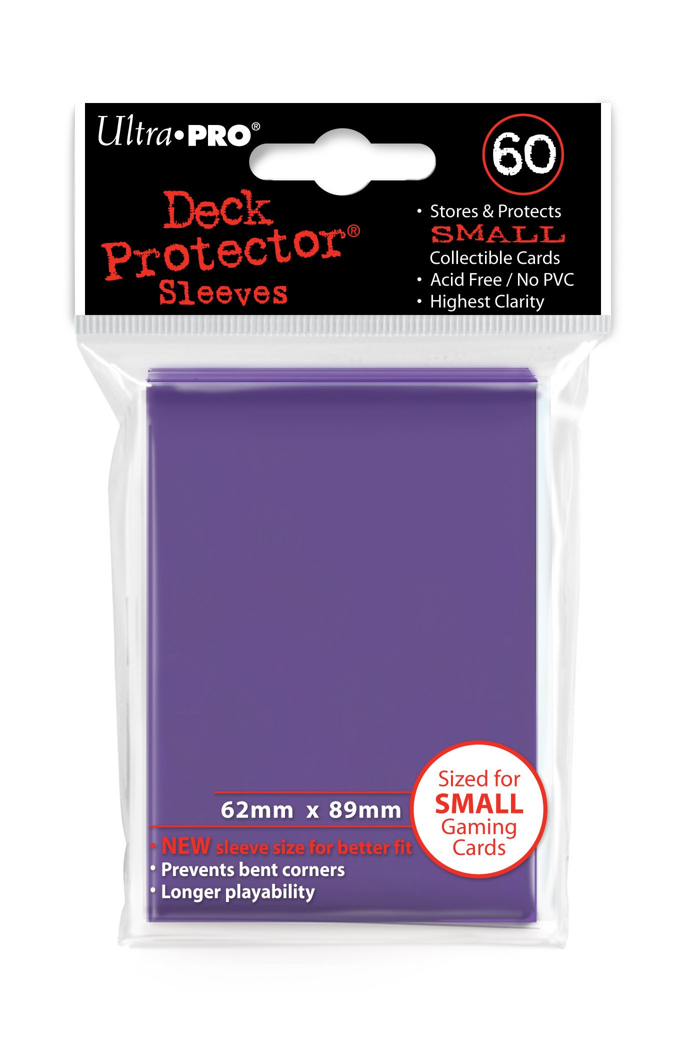 Ultra Pro Card Supplies YUGIOH Deck Protector Sleeves Purple 60 Count