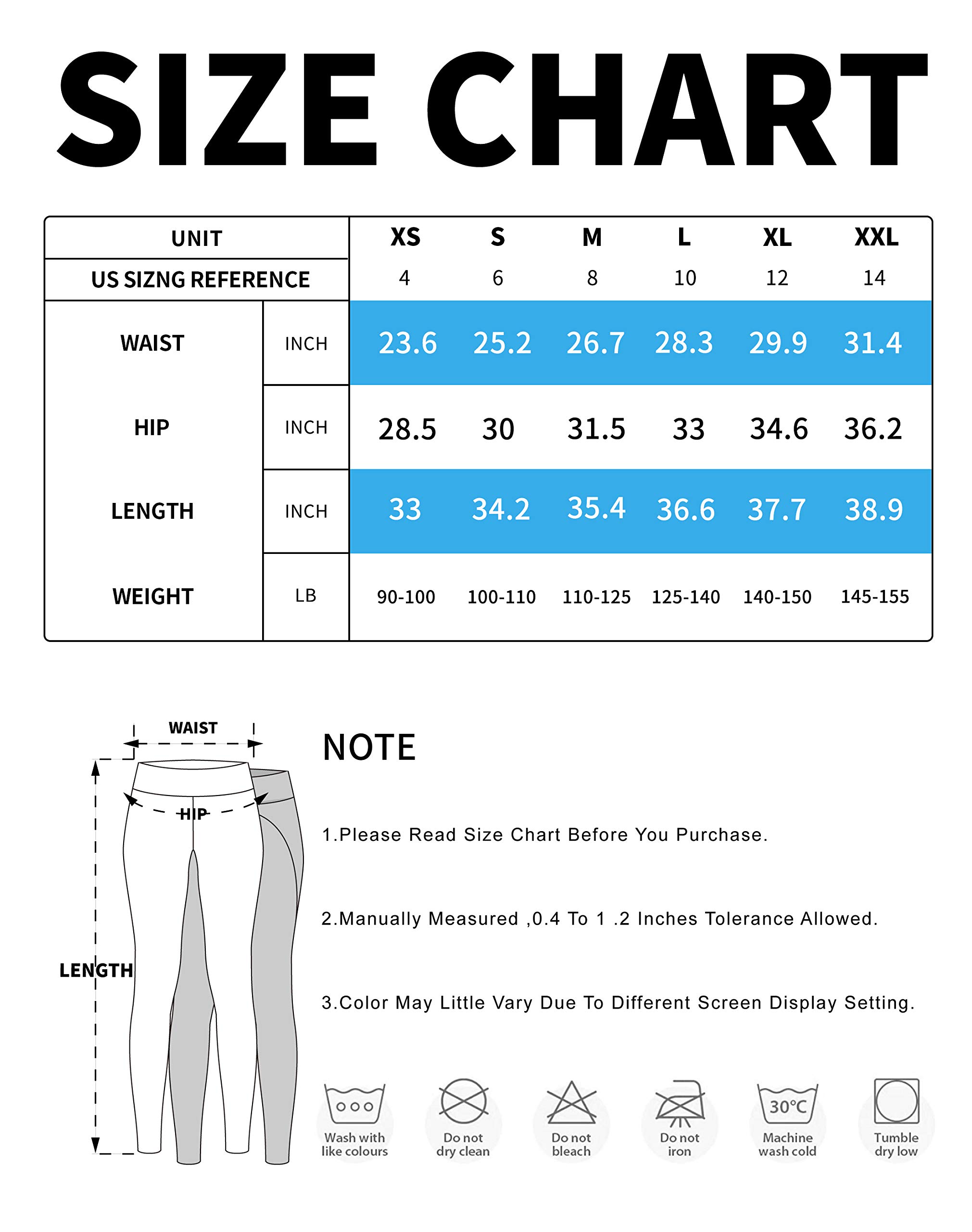 Workout Leggings for Women, 4 Way Stretch High Waist Tummy Control Yoga Pants with Pockets