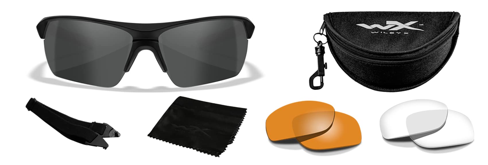 WILEY X GUARD Sunglasses, Grey, Small/X-Large