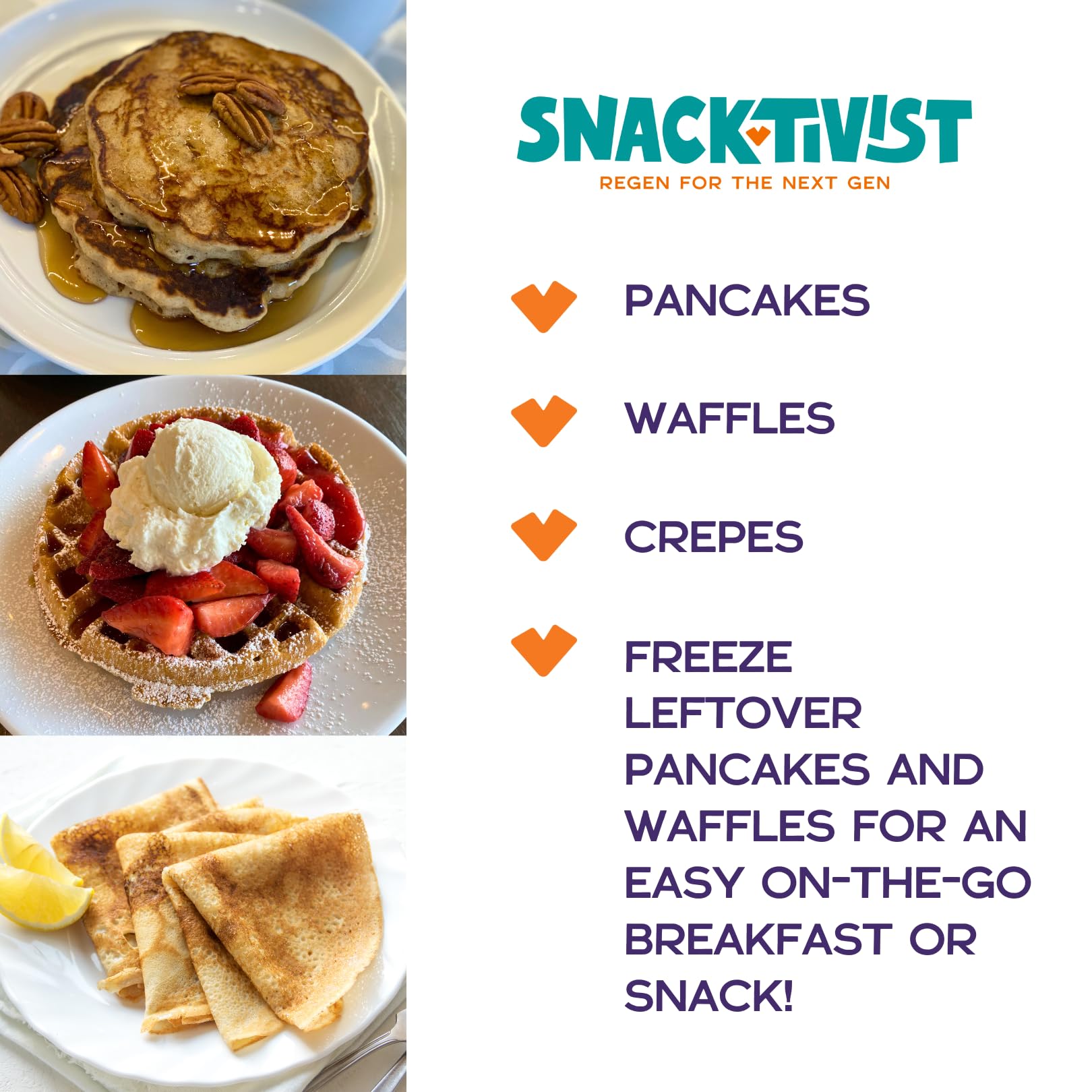Snacktivist Foods - Gluten-Free, Vegan, Pancake & Waffle Mix, Non-GMO, Egg-Free, Dairy-Free, 23 Ounce