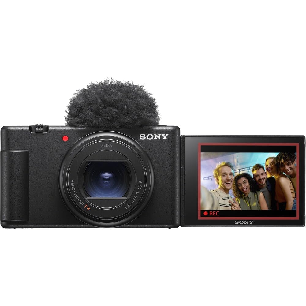 Sony ZV-1 II Digital Camera | Black Bundled with Extra NP-BX1 Battery + 12" Tripod + Battery Charger + 64GB Memory Card + Microfiber Cleaning Cloth + Photo Starter Kit (11 Pieces) (7 Items)