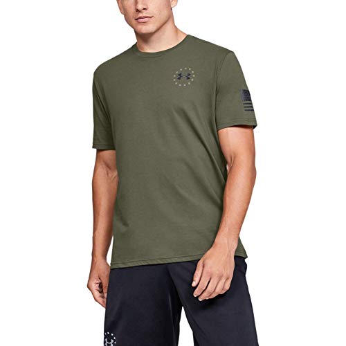 Under Armour Freedom Banner Short Sleeve T-shirt, Marine Od Green (390)/Black, XX-Large