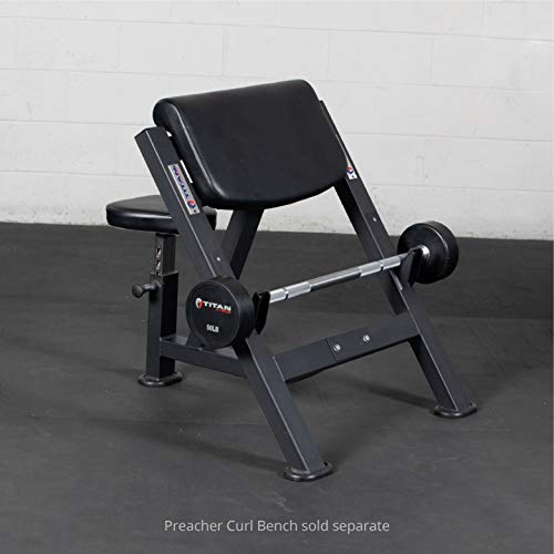 Titan Fitness Straight Barbell 50 lb. Cold-Rolled Steel Chrome Finish Rubber Fixed