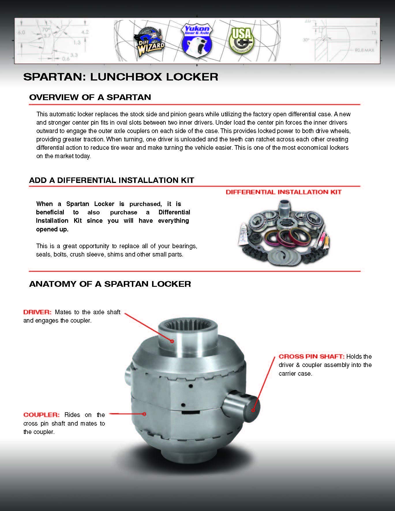 USA Standard Gear Spartan Locker for Dana 30 Differential 27 Spline (SL D30-27)