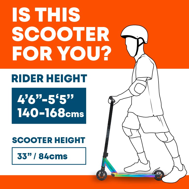 Sullivan Antic Pro Scooter for Teens | Premium Quality Trick Scooter Having Lightweight Deck and Alloy Core Wheels with ABEC-7 Bearings | Freestyle BMX Stunt Scooter for Adults with 2-Position Brake