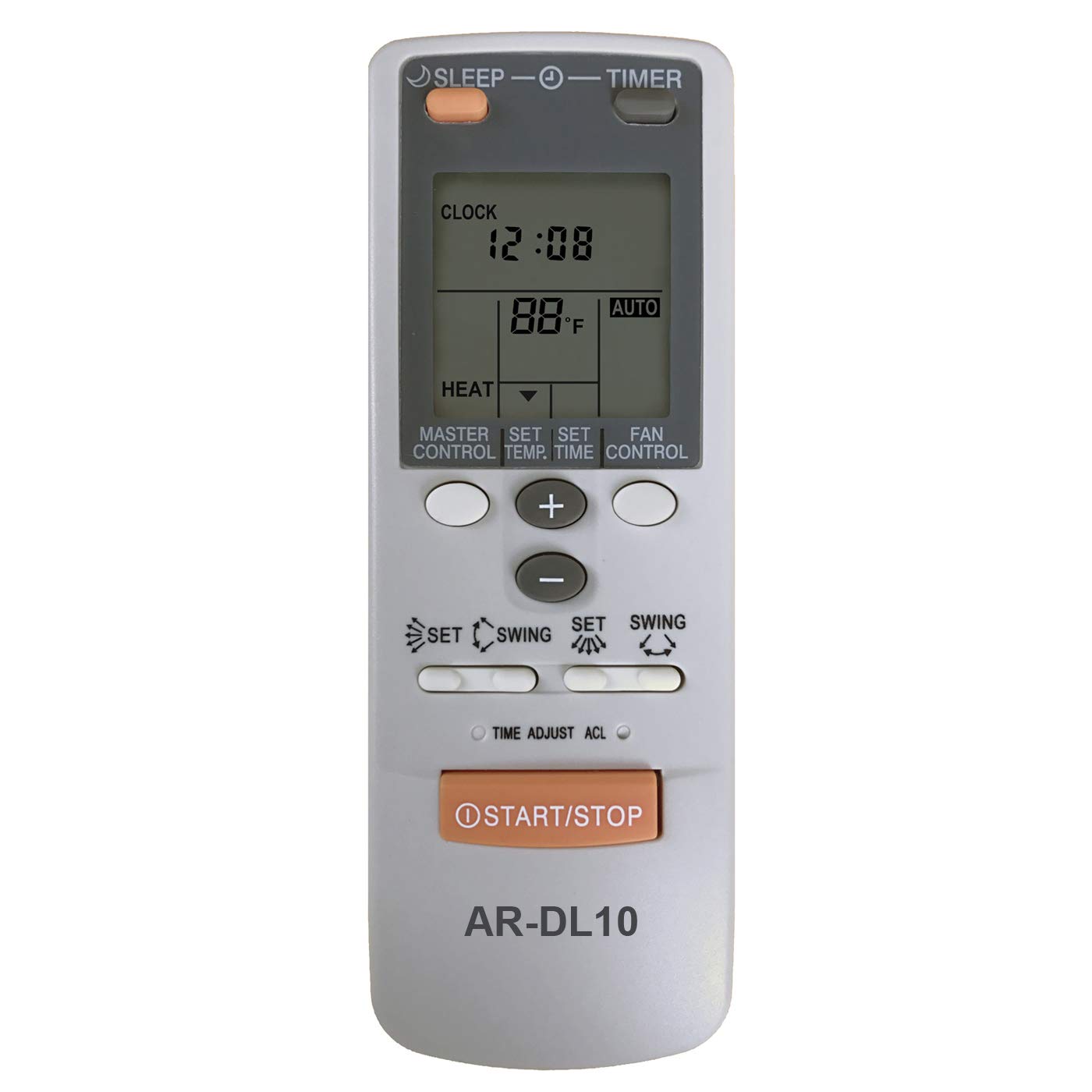 YING RAY Replacement for Fujitsu Air Conditioner Remote Control for Model AR-DL10 AR-DL12 ASU18C1 ASU18R1 ASU24C1 ASU24R1 ASU30C1 ASU18T ABU22 ABU30 ABU36 (Display in Fahrenheit Only)