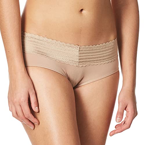 Warner's Women's No Pinching No Problems Dig-Free Comfort Waist Cotton Hipster RU1091P, Toasted Almond, X-Large