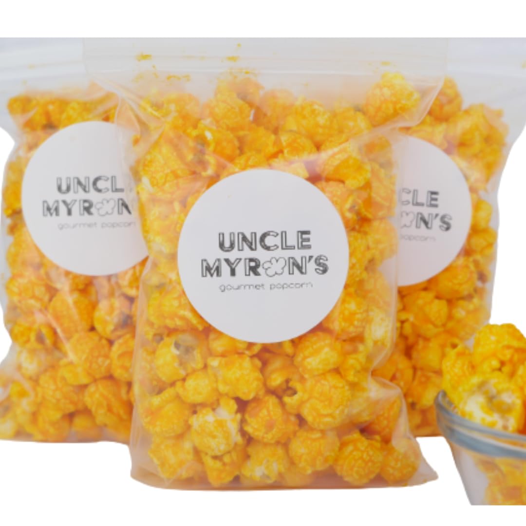Uncle Myron's Cheddar Cheese Snack Pack - Stocking Stuffers - 3 Bags, 2 oz. Each | Irresistible Gourmet Cheese Popcorn