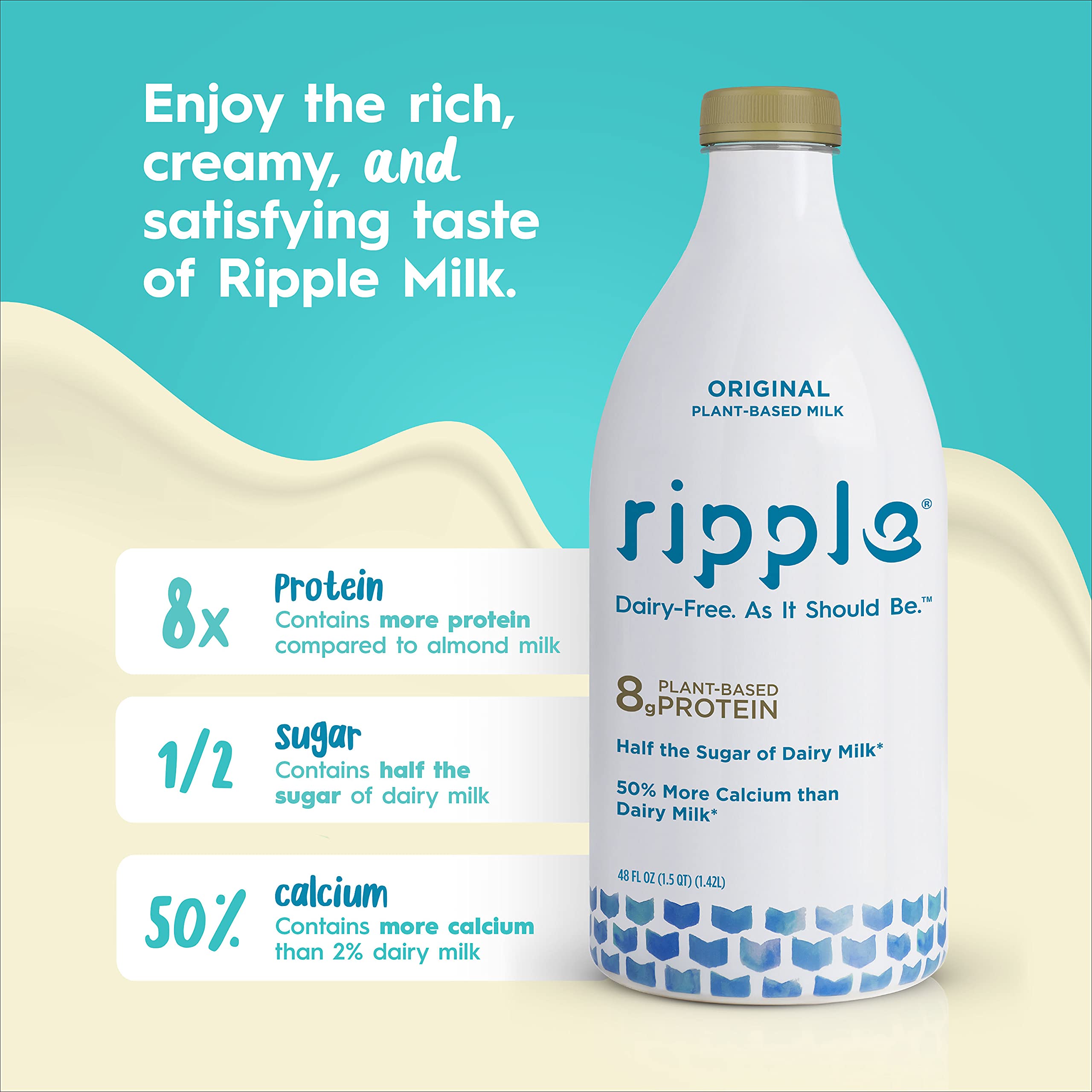 Ripple, Pea Milk, Original, 48 Oz