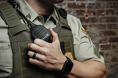 THE MIC LOOP Micro - Keeps Portable Radio Mic in Place for Police/Law Enforcement BLACK