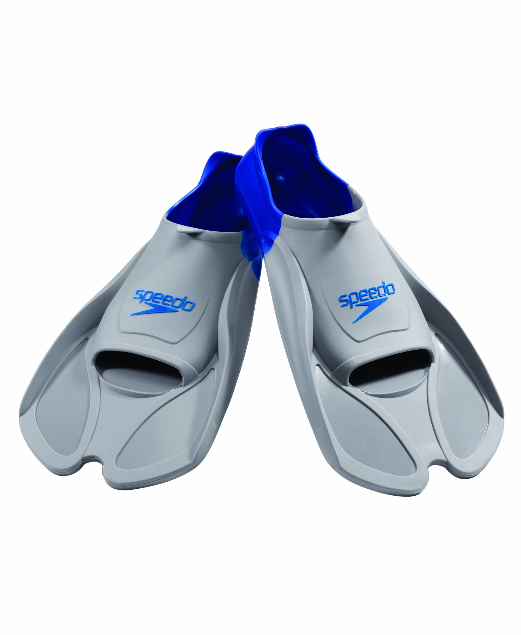 Speedo Unisex Swim Training Fins Biofuse Grey/Black, XL - Men's Shoe size 11-12 | Women's Shoe size 12-13