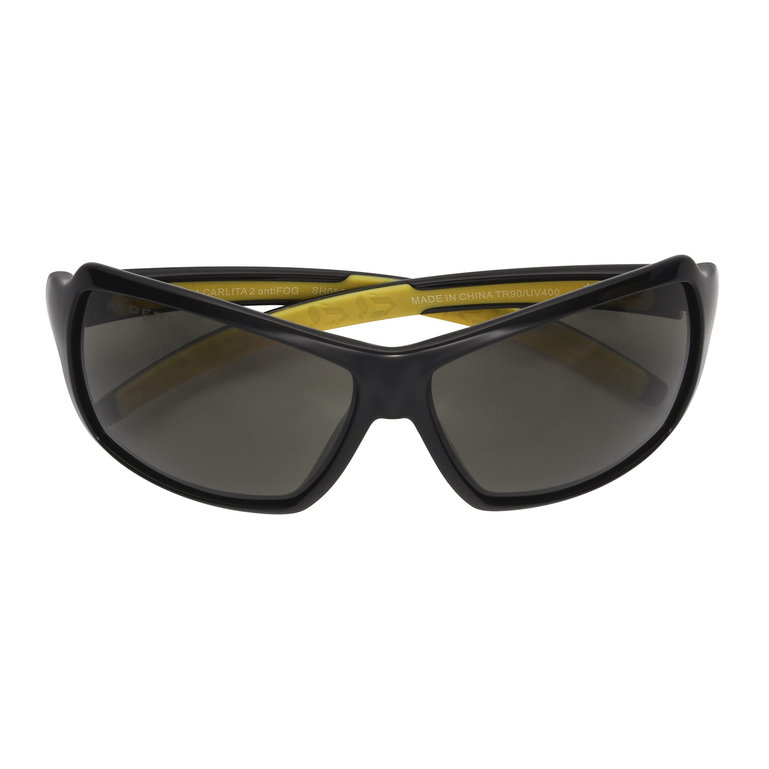 Ryders Carlita 2 AntiFog Sunglasses Wrap, Black, 63mm