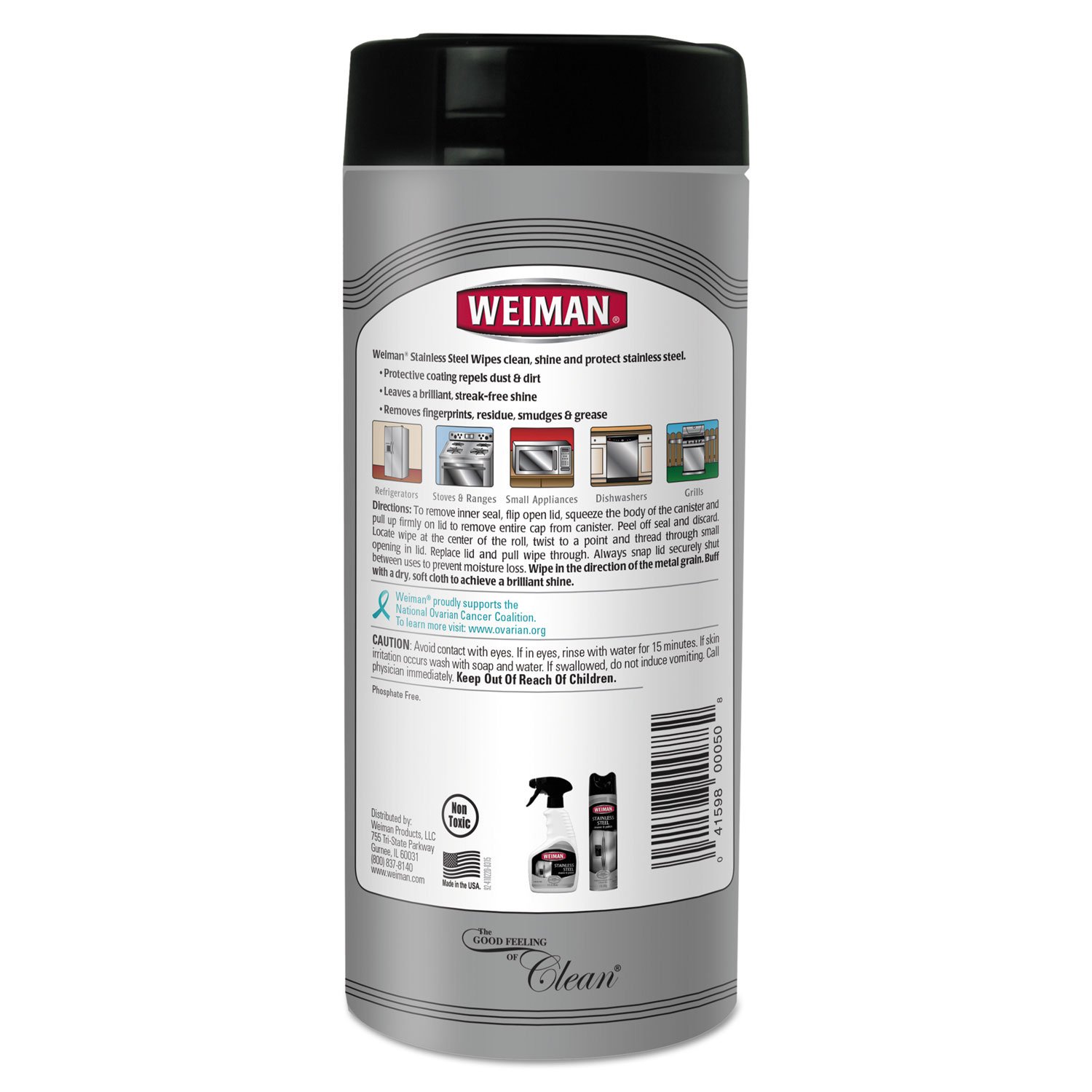 Weiman Products Stainless Steel Wipes 30 Count (Pack of 1)