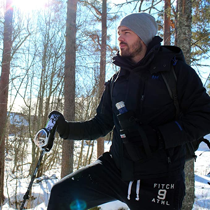 Wild Wolf Outfitters - #1 Best Water Bottle Holder for 25 oz Bottles - Carry, Protect and Insulate Your Flask with This Carrier w/ 2 Pockets and an Adjustable Padded Shoulder Strap.