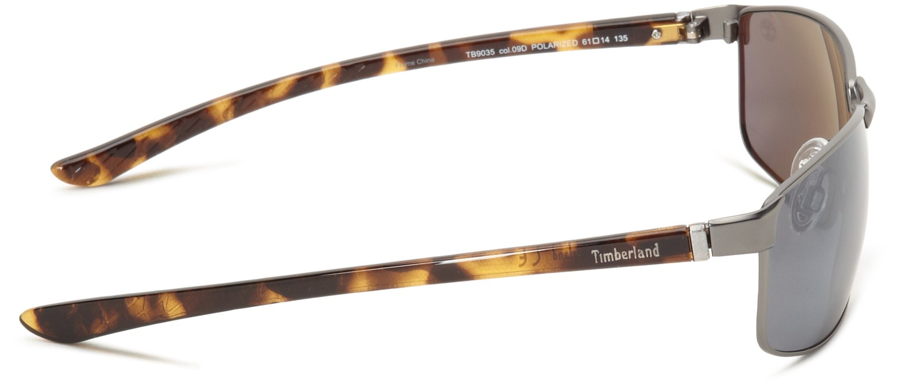 Timberland Men's Tb9035sw6109d Polarized Wrap Sunglasses, Gunmetal, 61 mm