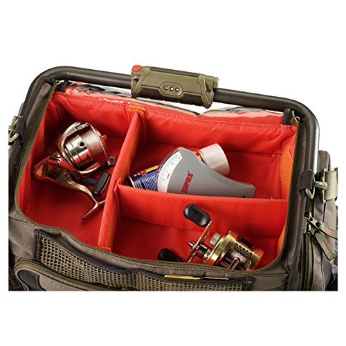 Wild River by CLC Custom Leathercraft WT3702 Tackle Tek Frontier Lighted Handle Bar Fishing Tackle Bag, 5 PT3700 Trays