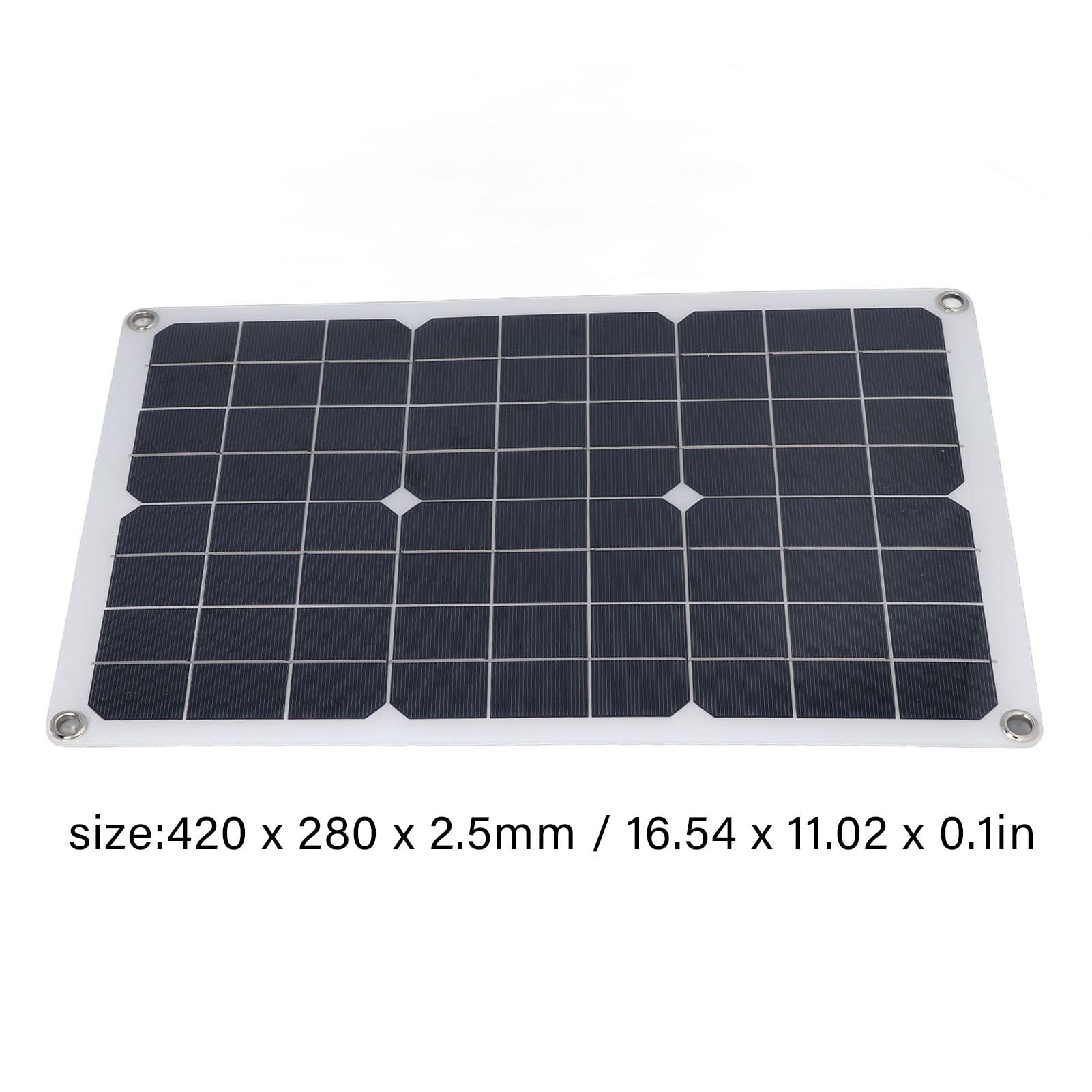 Solar Battery Charger, Portable Solar Panel Flexible Waterproof Battery Charger Board 20W for Outdoor, Solar Panels