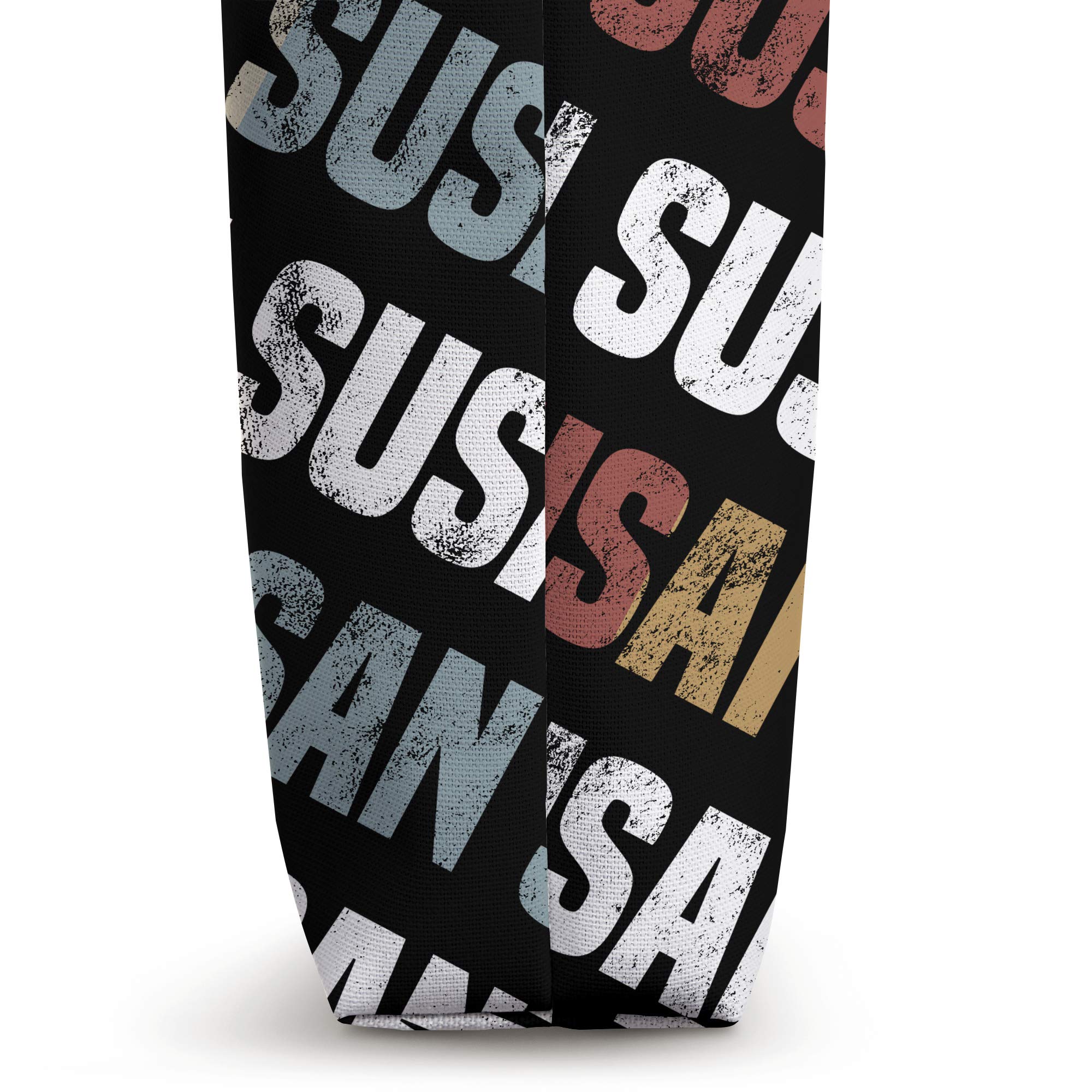 Vintage First Name Pattern Retro Forename Gift for Susan Tote Bag