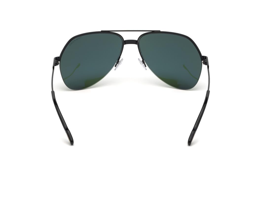 Tom Ford Aviator Sunglasses TF644 Wilder-02 01N Shiny Black 62mm FT0644