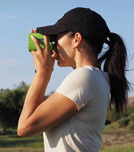 Upside Golf Magnetic RangeFinder with Built-in LOCKON Magnet - Slope Mode & Pin Vibration with 6X Laser Magnification 1000+ Yard Precision, Professional Golf RangeFinder Accessories