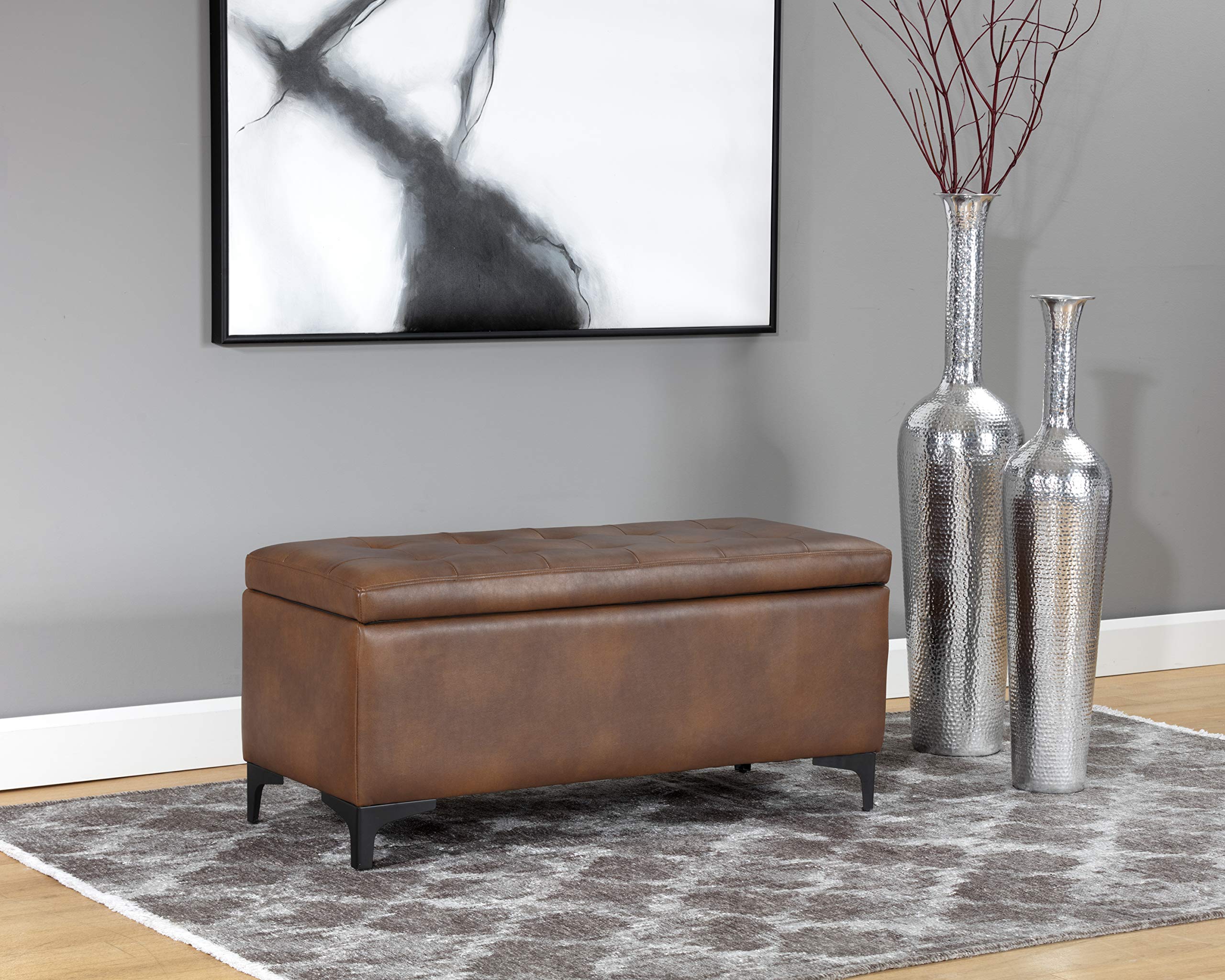Sunpan Teegan Bench - Bravo Cognac