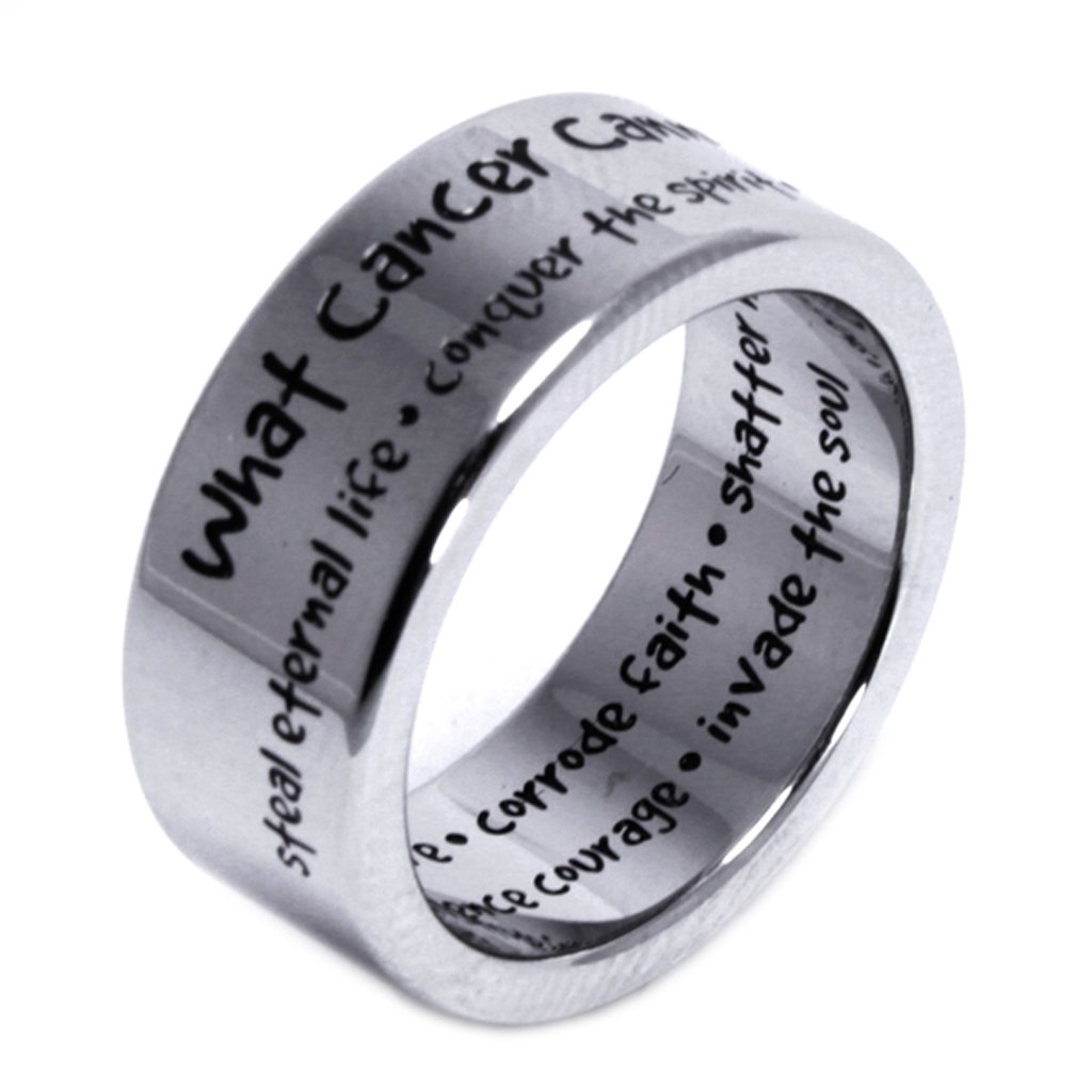 Rush Industries What Cancer Cannot Do Ring - Cancer Ring - Cancer Awareness Gifts - Recovery Jewelry - Inspirational Ring
