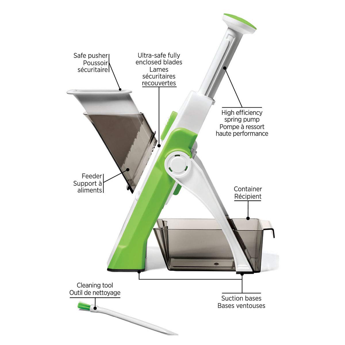 Starfrit Pump'N'Slice Chopper and Slicer, One Size, White