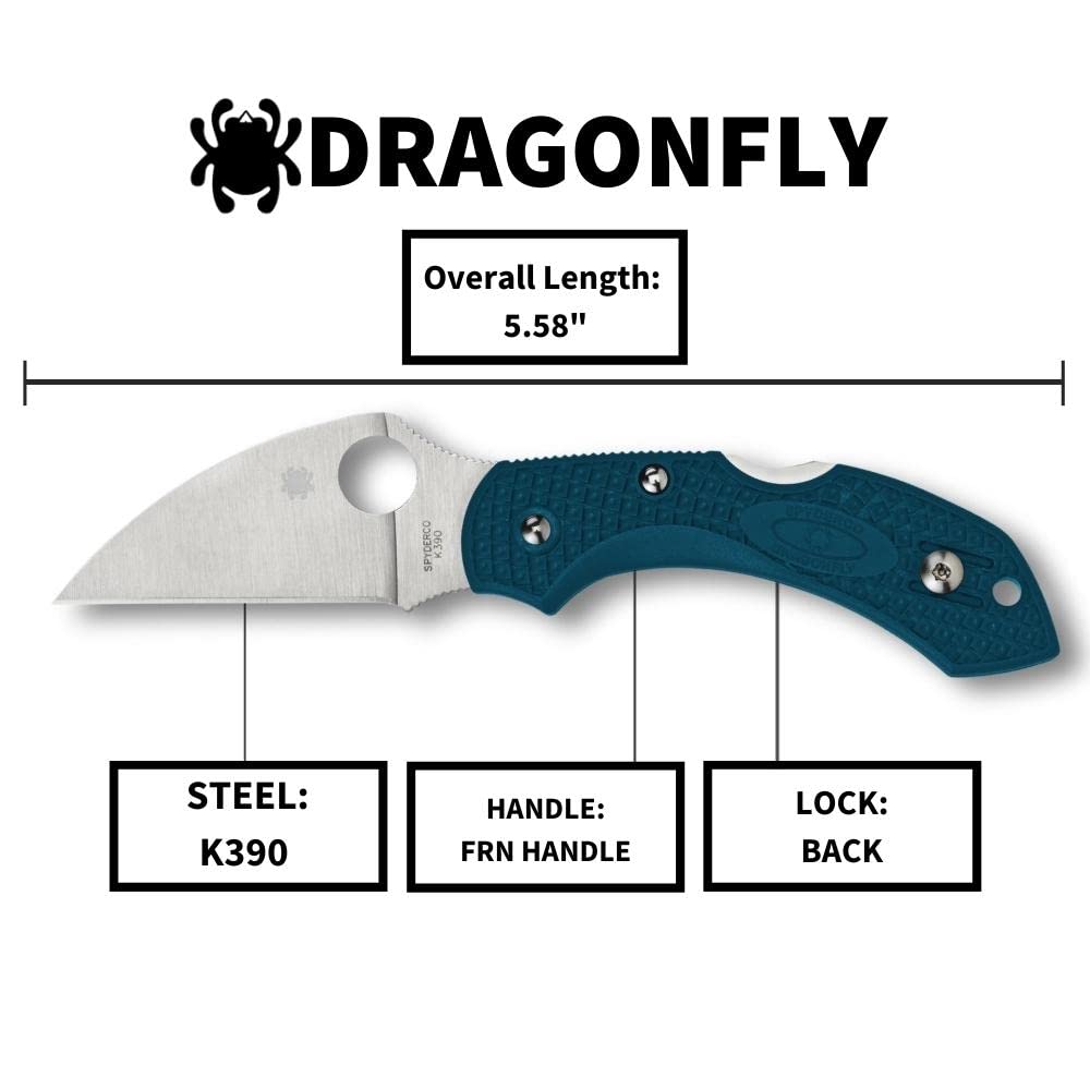 Spyderco Dragonfly 2 Lightweight Folding Pocket Knife - PlainEdge - C28FP2WK390