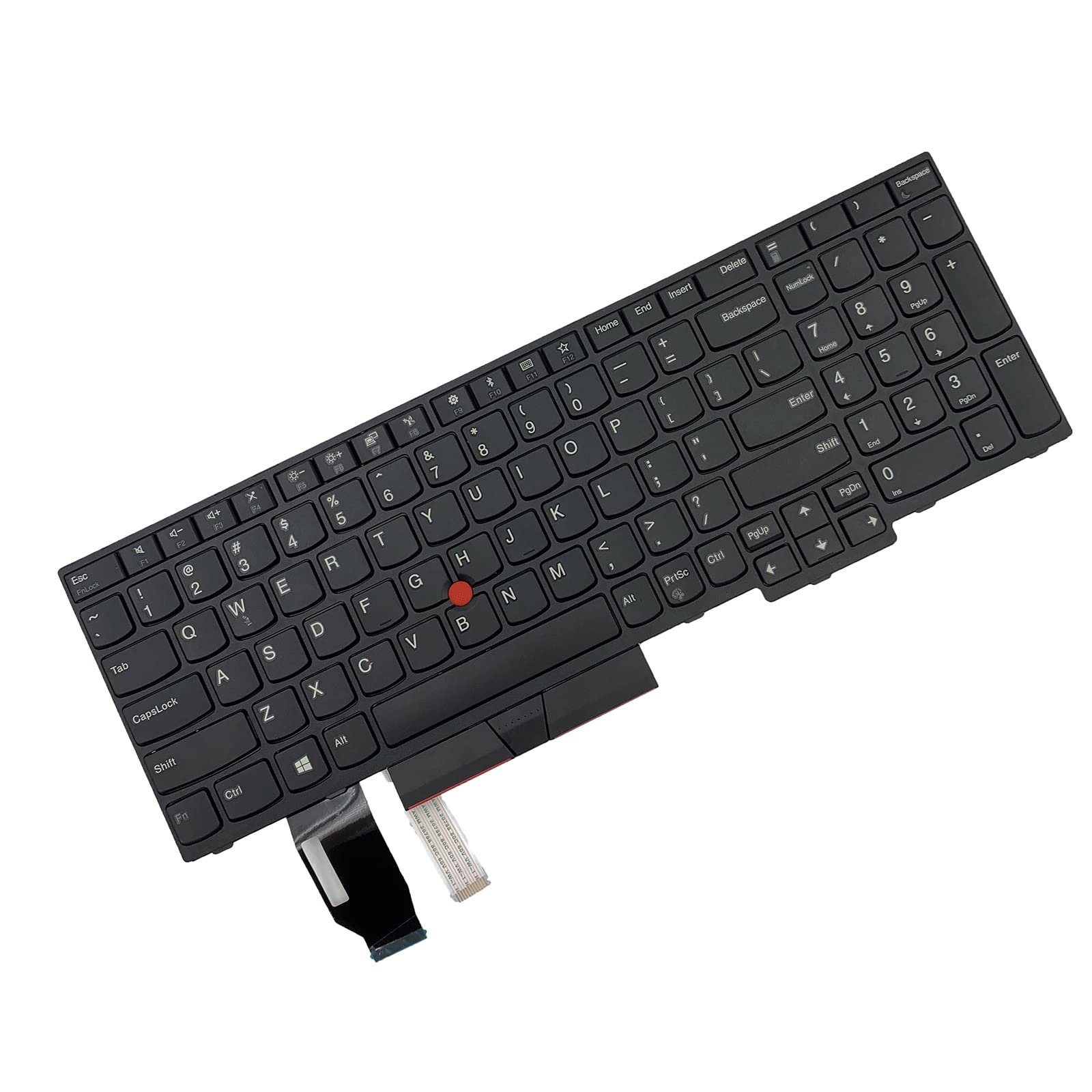 Tiugochr Laptop Replacement US Layout with Pointing Keyboard for Lenovo ThinkPad E580 E585 E590 E595 T580 T590 L580 L590 P52 P72 P53 P53S P73 01YP640 01N729 01YP560 PK131672B00 01YP680