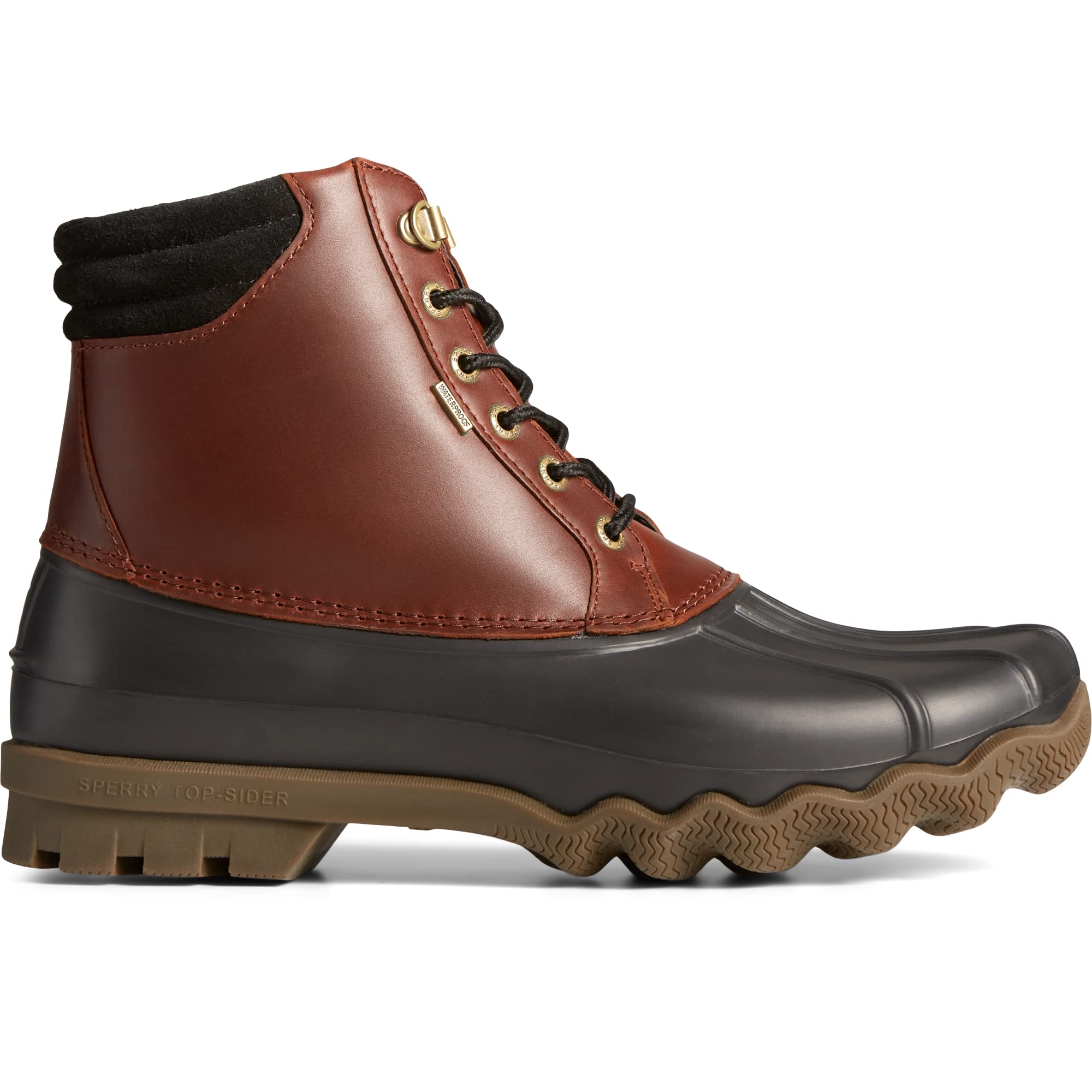 Sperry Top-Sider Men's Avenue Duck Boot, Black/Amaretto, 8